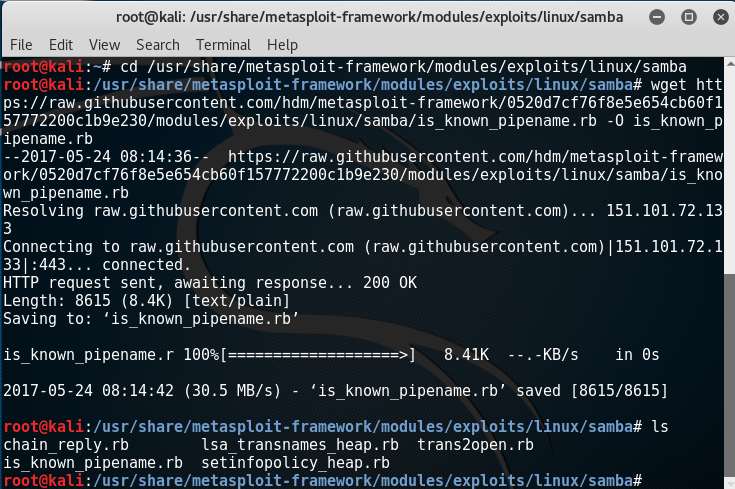 Samba远程代码执行漏洞(CVE-2017-7494)复现过程 · 浮萍's Blog